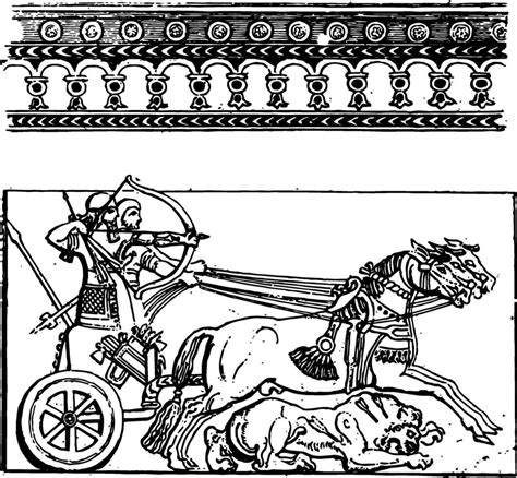 Assyrian Divider 2 Vintage Illustration 35146519 Vector Art At Vecteezy