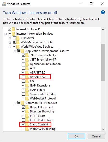 Configuring Iis For The Installation Of Kentico Kentico Xperience 12 Service Pack Documentation