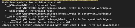 Exporting To Ios Project Failed To Build · Issue 866 · Getsentry