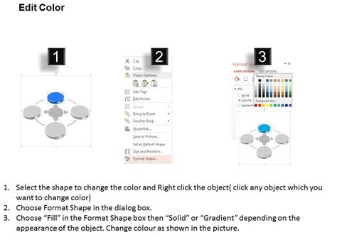 Ao Four Circular Text Boxes In Circle Powerpoint Template Presentation PowerPoint Diagrams