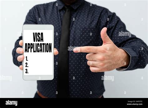 Conceptual Caption Visa Application Internet Concept Form To Ask Permission Travel Or Live In