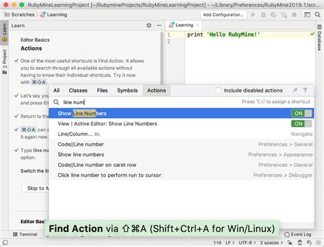 Learn Rubymine With Ide Features Trainer The Rubymine Blog