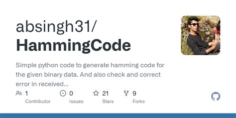Github Absingh31hammingcode Simple Python Code To Generate Hamming Github Absingh31hammingcode Simple Python Code To Generate Hamming