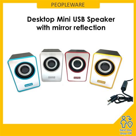 Pc Desktop Mini Usb Speaker With Mirror Reflection Design Shopee Malaysia