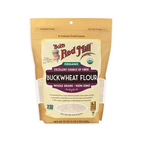 Bobs Red Mill鲍勃红磨坊有机全谷物荞麦面粉烘焙材料624g袋虎窝淘
