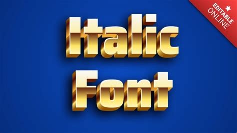 Italic Font Text Effect Generator