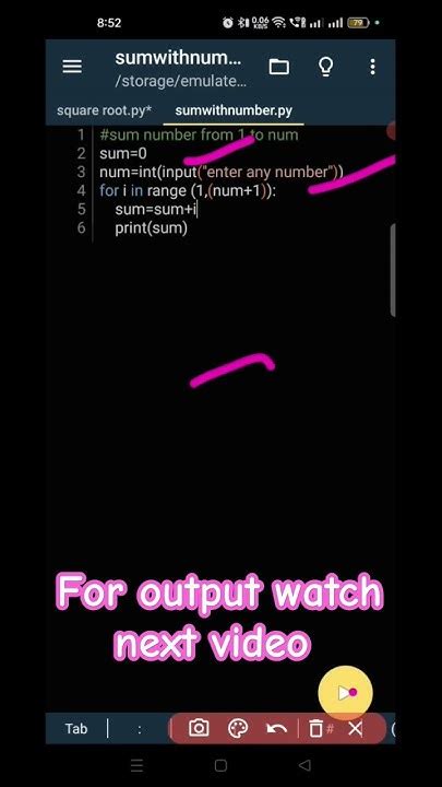 Sum With Input Number Pythonforbeginners Pythonlearning Pythontutorial Python Youtube
