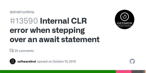 Internal Clr Error When Stepping Over An Await Statement · Issue 13590
