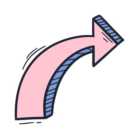 premium vector colorful doodle arrow element