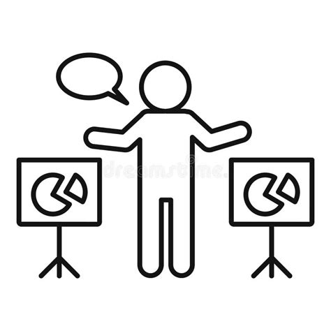 Lecture Classroom Icons Set Outline Style Stock Vector Illustration Of Business Line 153527769