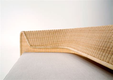 Rattan Backrest Curves Around Hiroomi Taharas Wrap Sofa