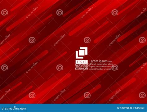 Geometric Elements Dark Red Color Abstract Background Modern Design Stock Vector Illustration