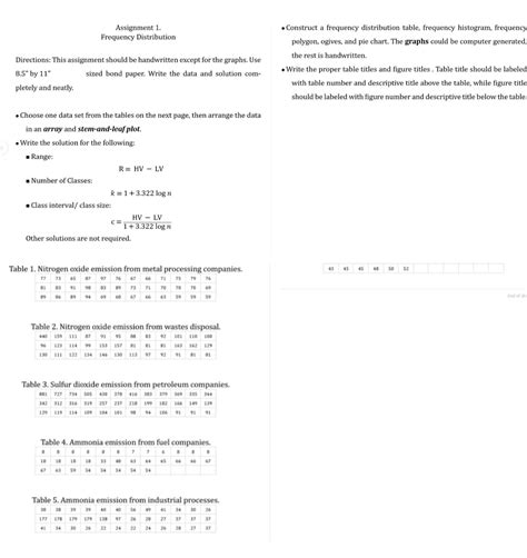 Solved Assignment Construct A Frequency Distribution Chegg