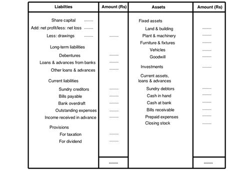 Partial Balance Sheet Wiley Plus Example Format For Class 12th Sheet