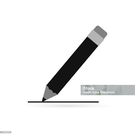 연필 아이콘입니다 수작업 디자인으로 도면 낙서 학교 기호 벡터 스톡 일러스트레이션 검은색에 대한 스톡 벡터 아트 및 기타 이미지 검은색 교육 낙서 드로잉 Istock