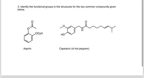 Solved Identify The Functional Groups In The Structures For