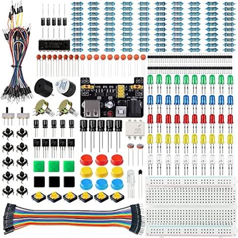 Miuzei Basic Starter Kit For Arduino Projects With Breadboard Power Supply Module Jumper Cable
