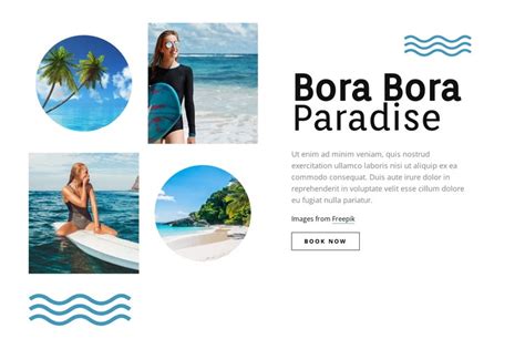 Bora Bora Paradise Css Template By Nicepage