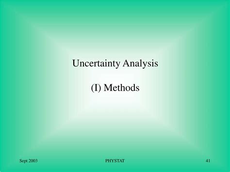 PPT Uncertainty Analysis I Methods PowerPoint Presentation Free Download ID 4347215
