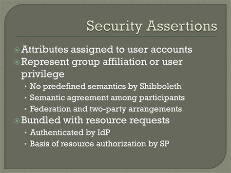 Ppt Federated Security And The Security Assertion Markup Language