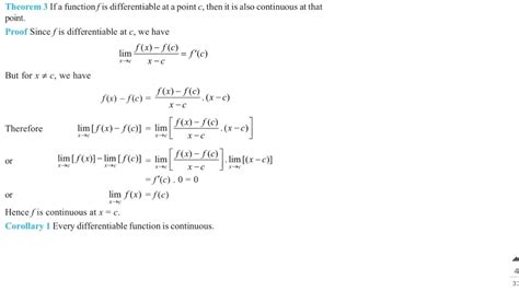 Lec 10 Differentiable Function And Their Continuity Youtube