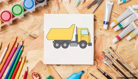 عکس نقاشی ماشین سنگین آسان