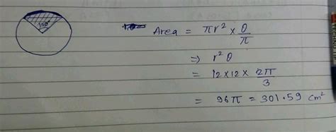 Area Of The Major Segment Area Of The Circle Area Of The Minor