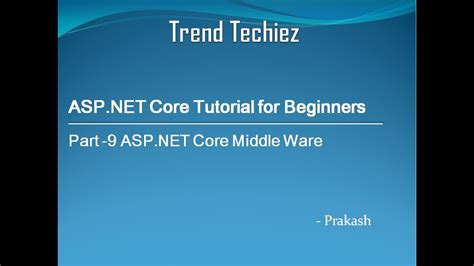 Aspnet Core Tutorial In Tamil Part 9 Aspnet Core Middleware Youtube