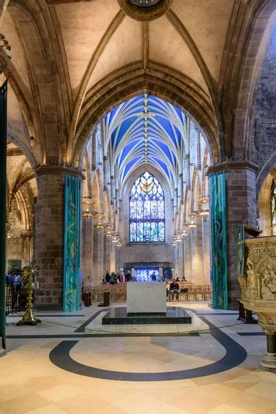 Interior Of St Giles Cathedral In Edinburgh Scotland Stock