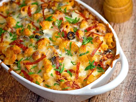 Loaded Pizza Pasta Casserole The Midnight Baker