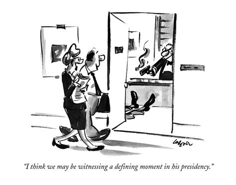 I Think We May Be Witnessing A Defining Moment Drawing By Lee Lorenz