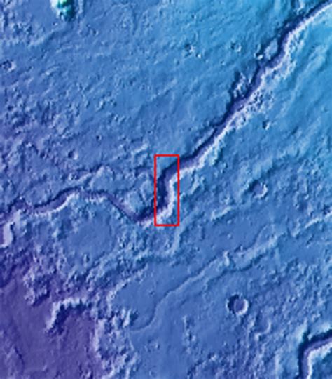Imagem Do Instrumento Themis Mostra Pequena Seção Do Dao Vallis Em Marte