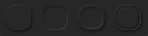 Premium Vector Set Of Blank Neumorphism Button Dark Mode 3d Neumorphism Buttons Design Style