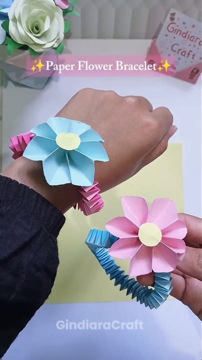 How To Make A Paper Flower Bracelet Easy Origami Diy Origamibracelet