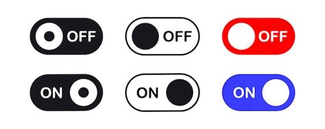 Premium Vector Switch Buttons On And Off Toggle Switch Icons Switch To Day And Night Mode