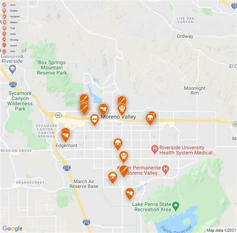 Moreno Valley Crime Map Check Your Neighborhood Safety Newsbreak