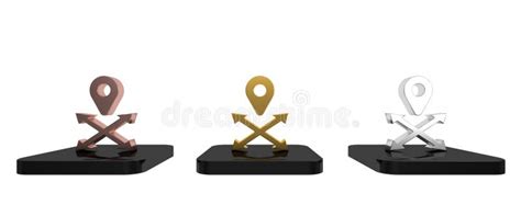 Colorful Map Pin Icon Isolated On White Background Navigation Pointer