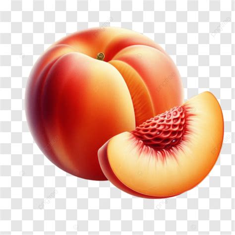 투명한 배경에 슬라이스가 있는 복숭아 3d 사진 슬라이스가 있는 복숭아의 3d 사진 투명한 배경에 슬라이스가 있는 복숭아 3d 사진 음식 Png 일러스트 및 이미지 에