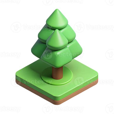 Dazzling Creative Single Weight Stroke Isometric Tree With Scalable Design Precision 60680190 Png