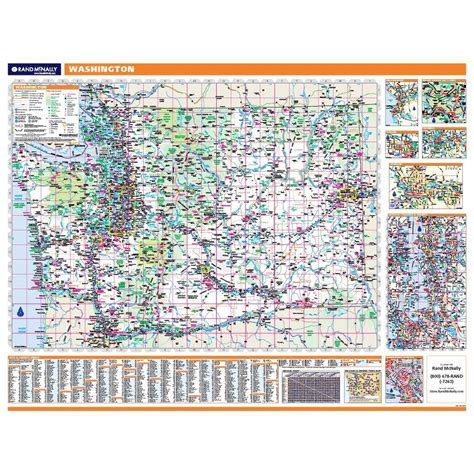 Washington Laminated State Wall Map