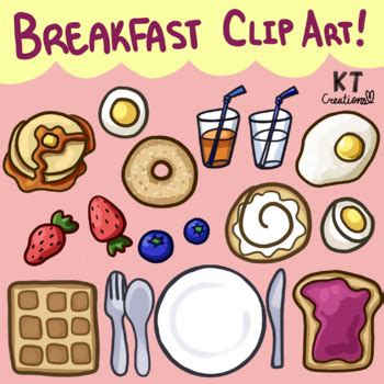 Breakfast Food Clip Art By Kaitlynscreations Teachers Pay Teachers