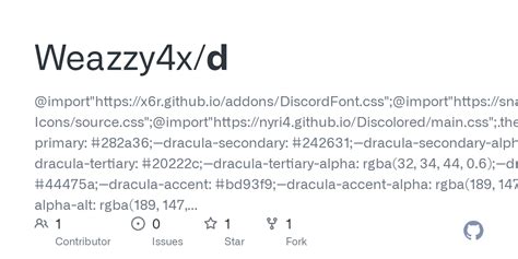 Github Weazzy4xd Importaddonsdiscordfontcssimport