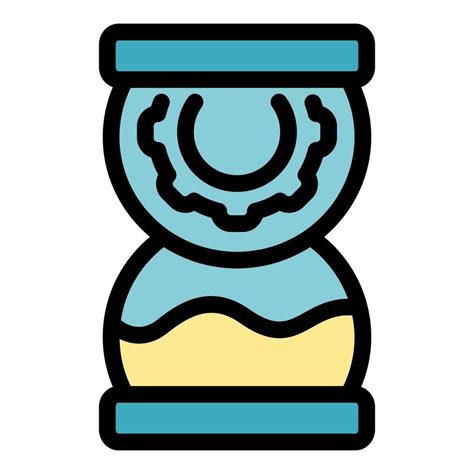 Hourglass Measuring Passing Time With Gear Symbol Representing
