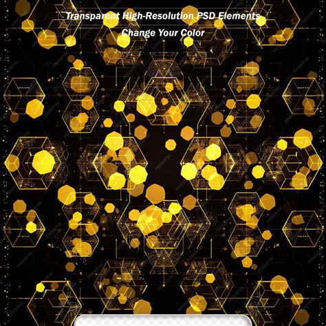 Premium Psd Hexagon Shapes Microchip Style Background