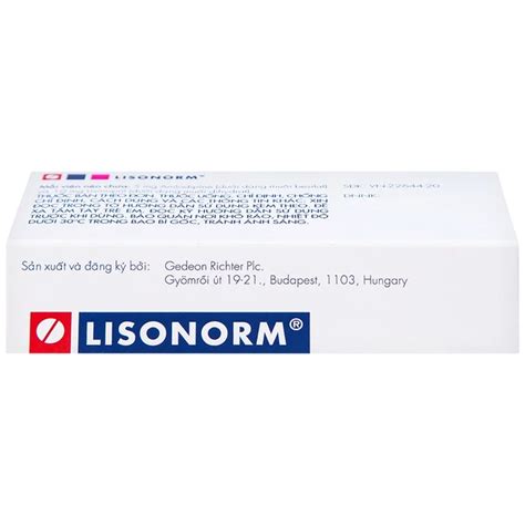 Thuốc Lisonorm 5mg10mg điều Trị Tăng Huyết áp Vô Căn 3 Vỉ X 10 Viên