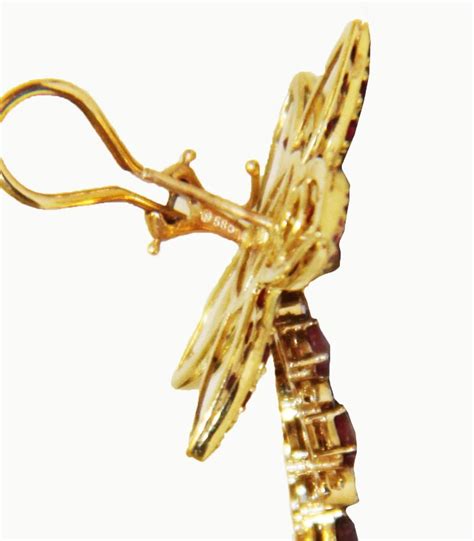 14 Karat Ruby Flower Earrings With Removable Ruby And Diamond Dangling Enhancers For Sale At 1stdibs