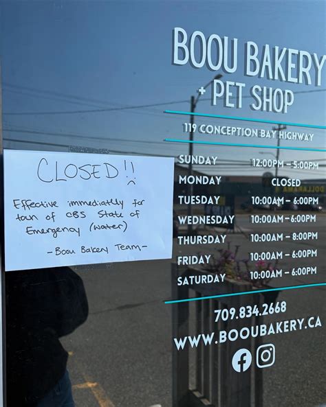 Boou Bakery Conception Bay South Nl