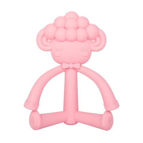 2 Pcs 3 차원 만화 실리콘 아기 Teether 어금니 막대 어린이 장난감 모성 및 아동 용품 핑크 양