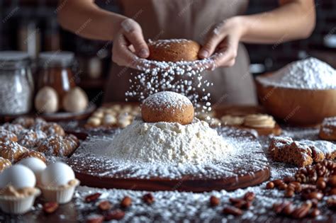 Un Primer Plano Muestra El Proceso De Elaboración De Pasteles Caseros