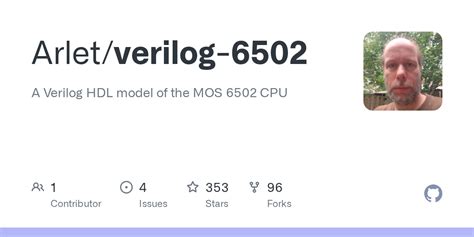 Github Arletverilog 6502 A Verilog Hdl Model Of The Mos 6502 Cpu